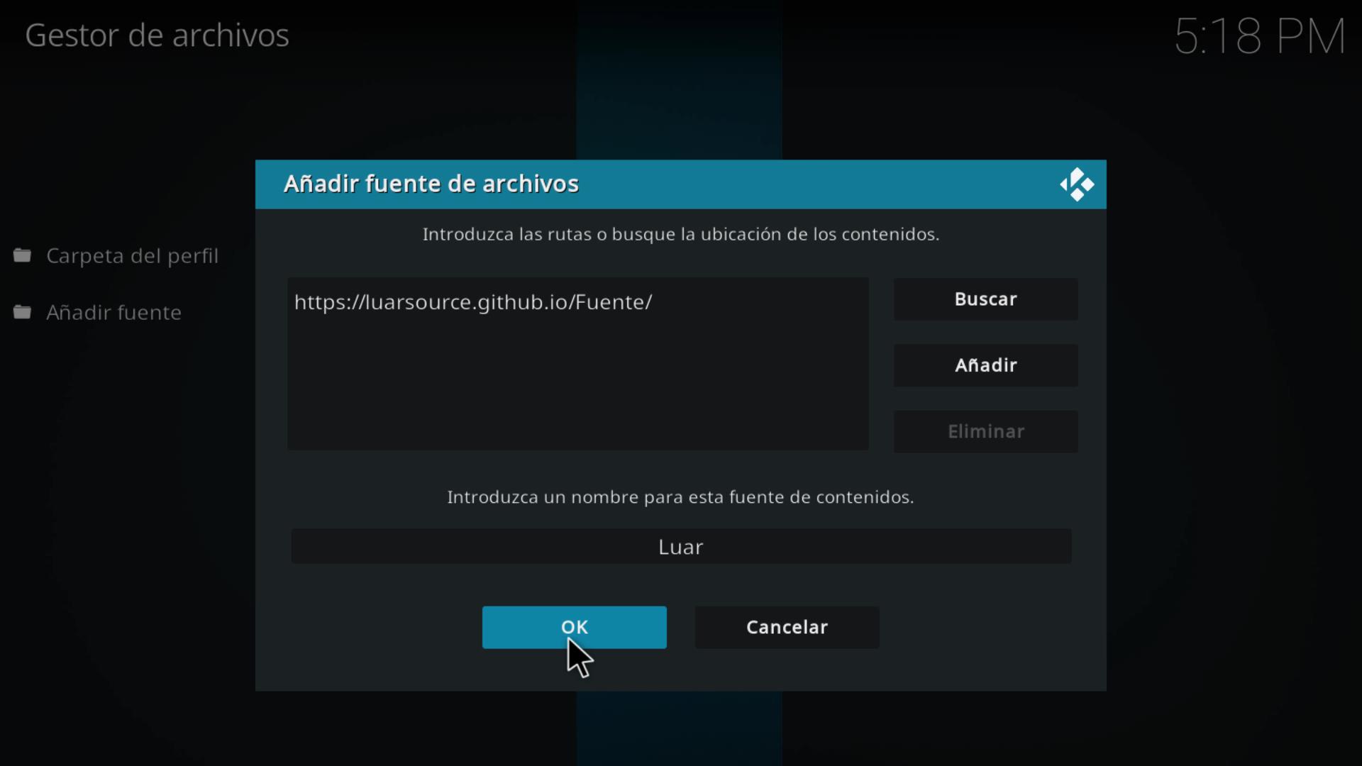 Instalar LUAR en KODI 19 Matrix - Los mejores Addons